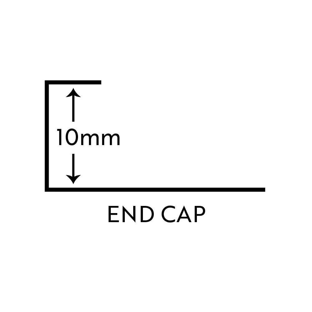 End Cap Grey PVC Trim for 10mm Panels – Wall Panel Trims