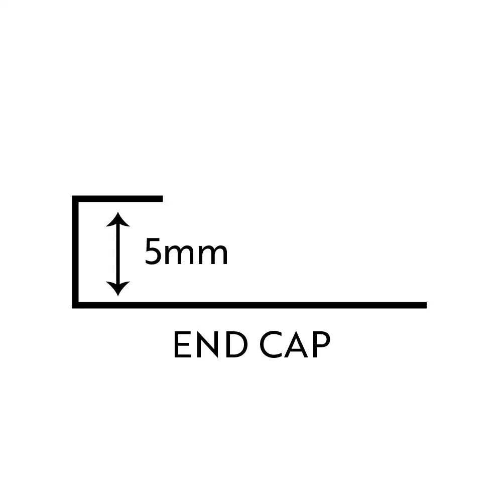 End Cap Silver PVC Trim for 5mm Panels – Wall Panel Trims