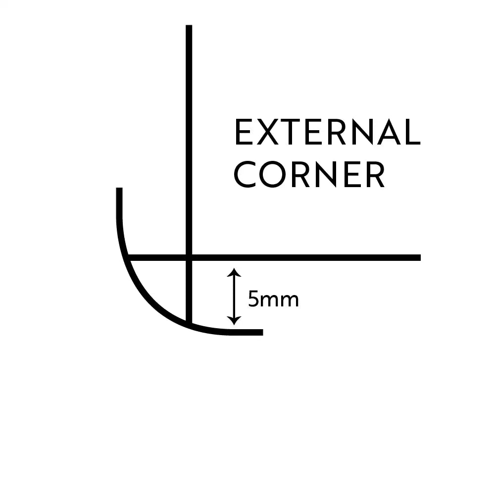 External Corner Silver PVC Trim for 5mm Panels – Wall Panel Trims