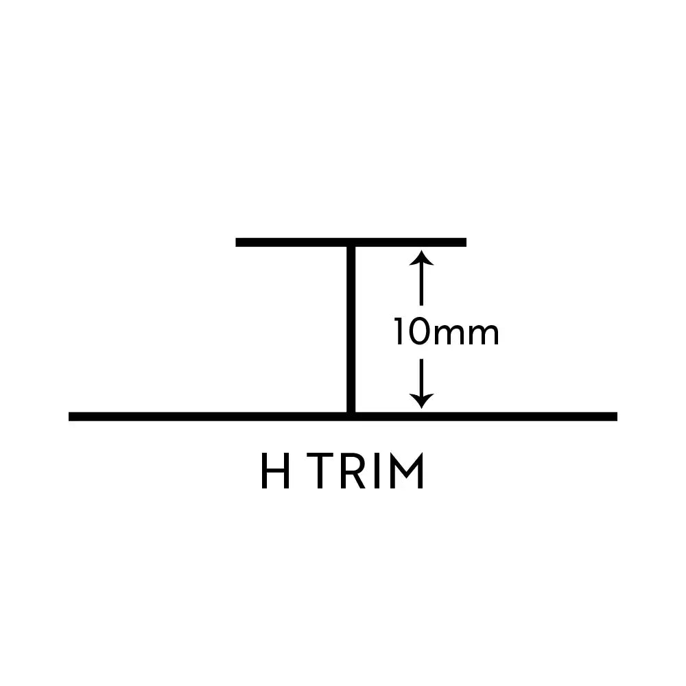 H Trim White PVC for 10mm Panels – Wall Panel Trims