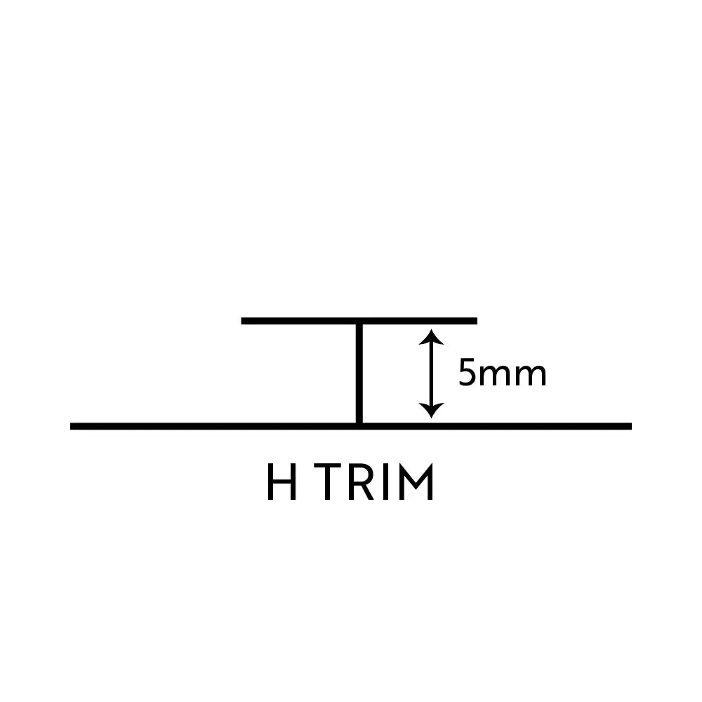 H Trim Black for 5mm Panels – Wall Panel Trims