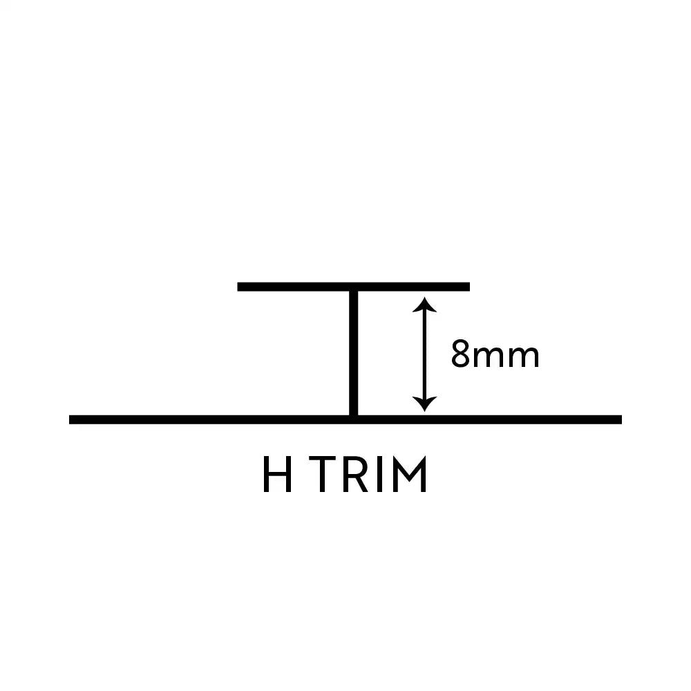 H Trim Black for 8mm Panels – Wall Panel Trims