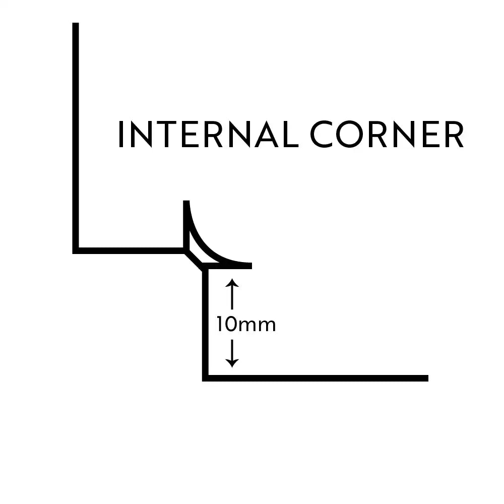Internal Corner Silver PVC Trim for 10mm Panels – Wall Panel Trims