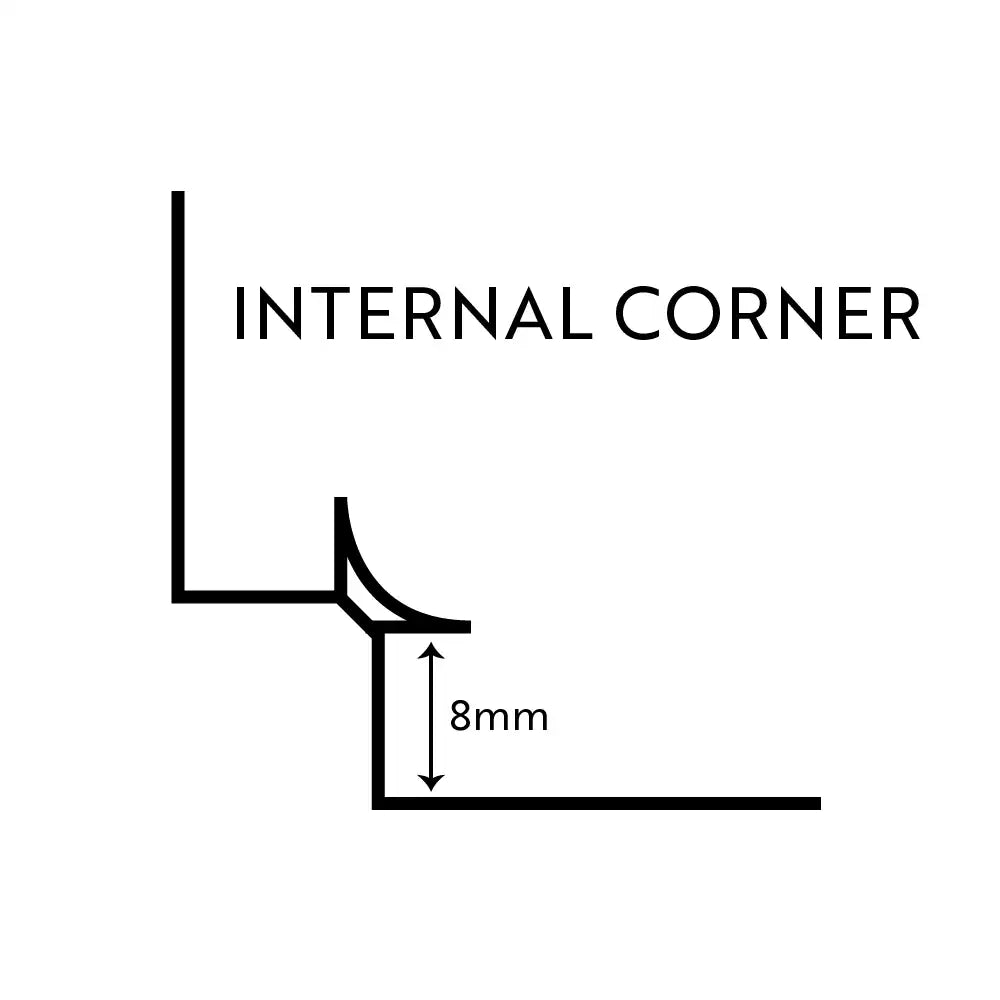 Internal Corner Black Trim for 8mm Panels – Wall Panel Trims