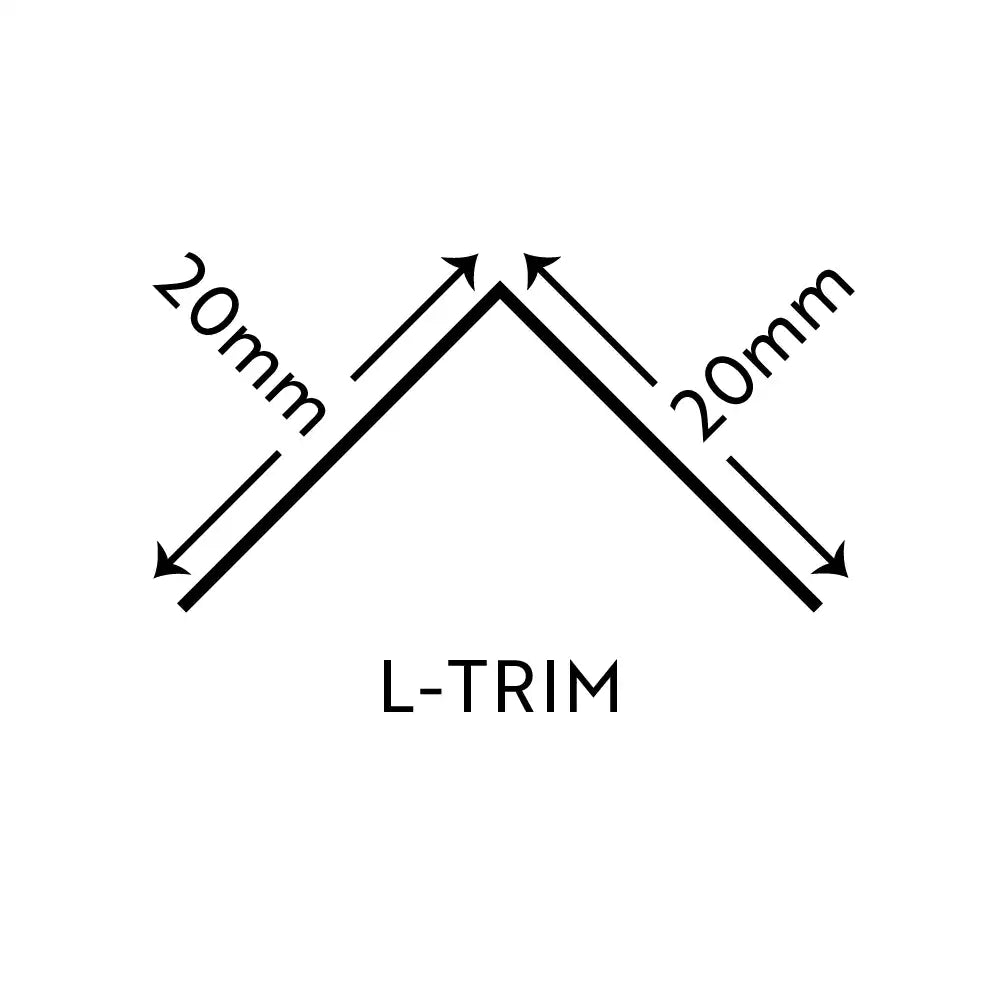 L Trim Corner Silver PVC Trim 20mm x 20mm – Wall Panel Trims