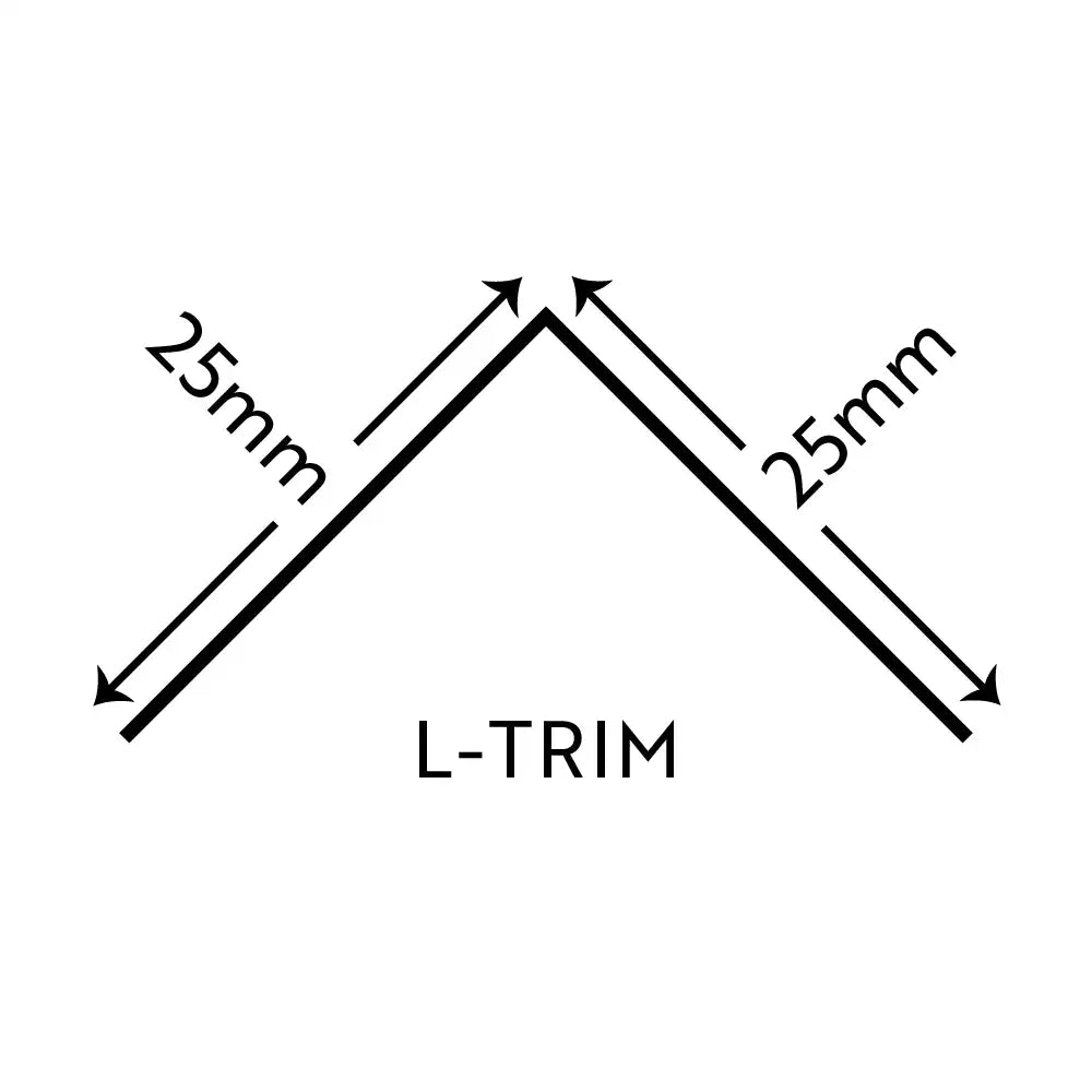 L Trim Corner Black PVC Trim 25mm x 25mm – Wall Panel Trims