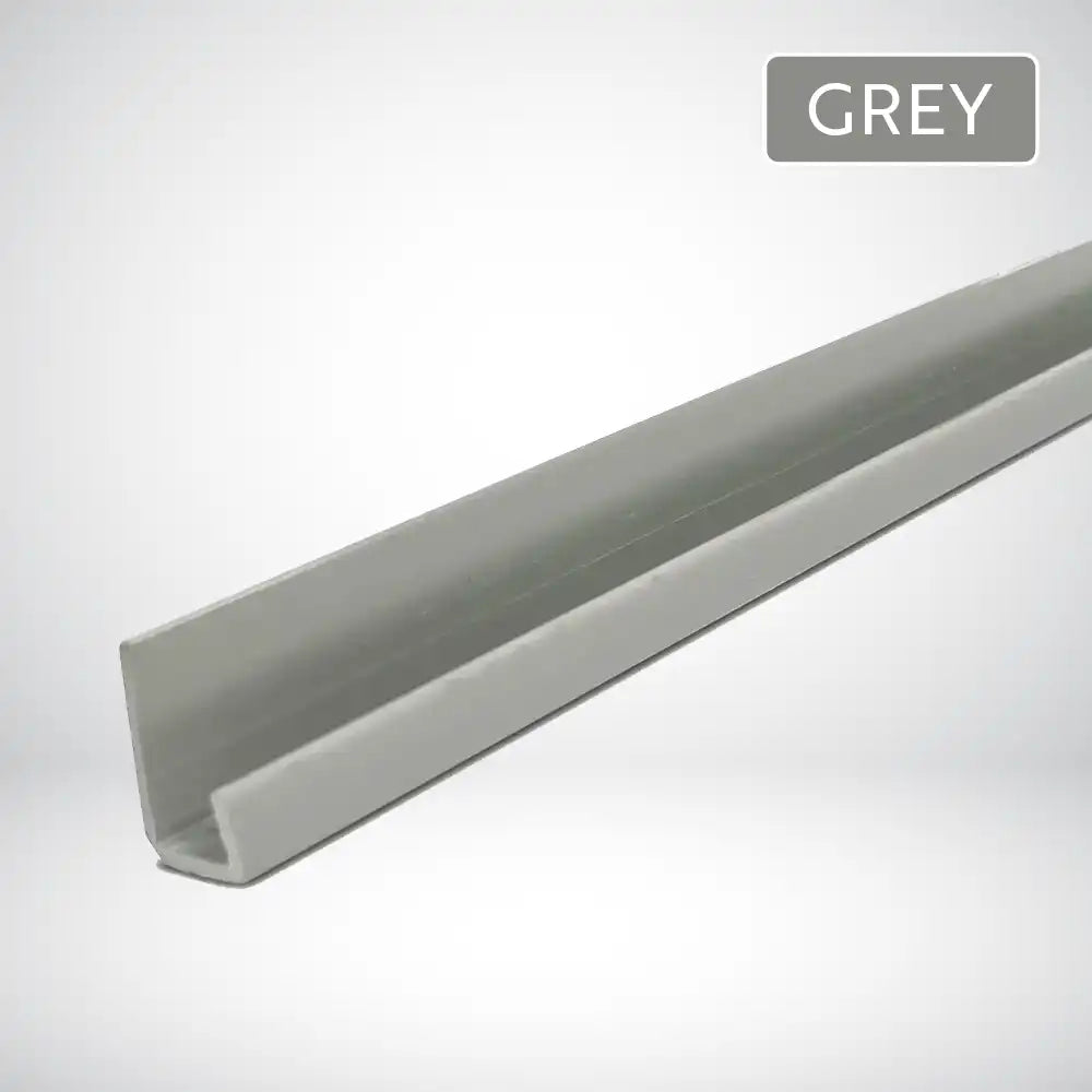 End Cap Grey PVC Trim for 10mm Panels – Wall Panel Trims