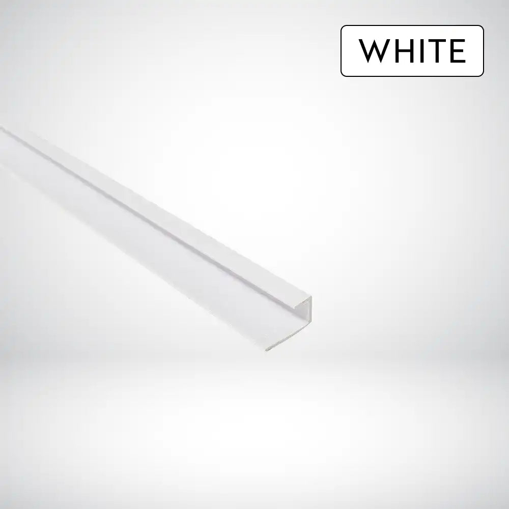 End Cap White PVC Trim for 10mm Panels – Wall Panel Trims