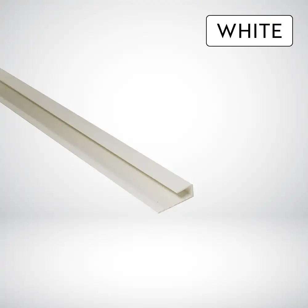 End Cap White PVC Trim for 8mm Panels – Wall Panel Trims